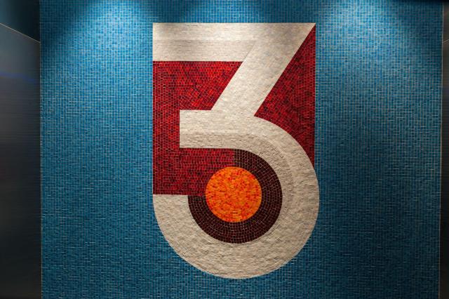 Mosaic building typography by Igor Mustaev | Looks Like Good Design