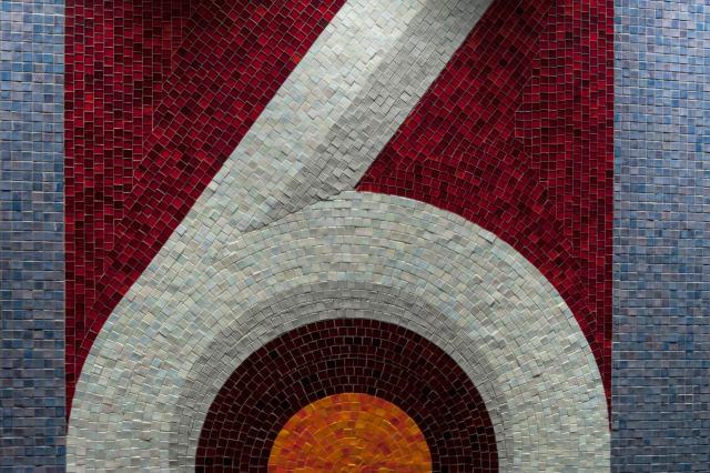 Mosaic building typography by Igor Mustaev | Looks Like Good Design