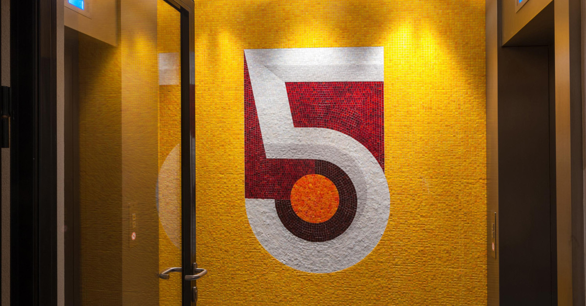 Mosaic building typography by Igor Mustaev | Looks Like Good Design