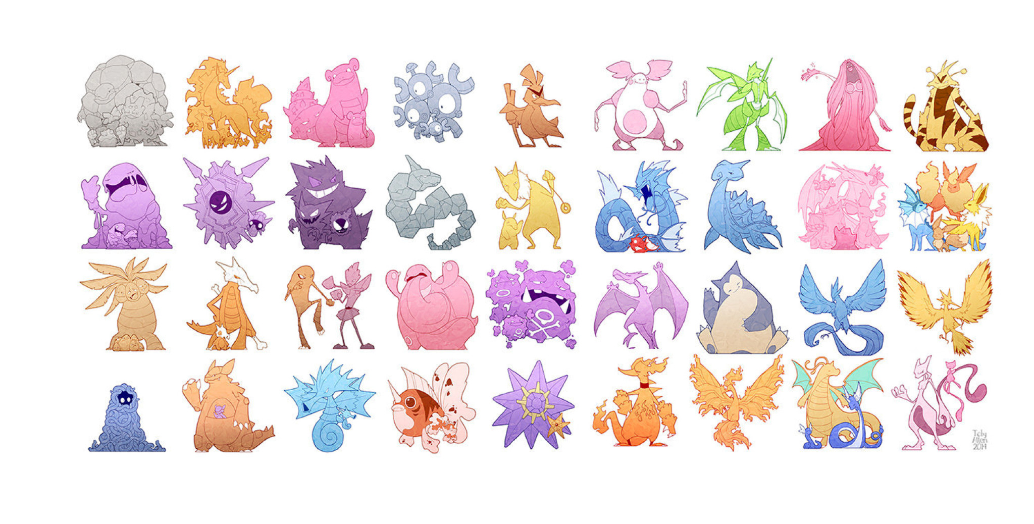 Daily Pokemon Illustrations by Toby Allen | Looks Like Good Design